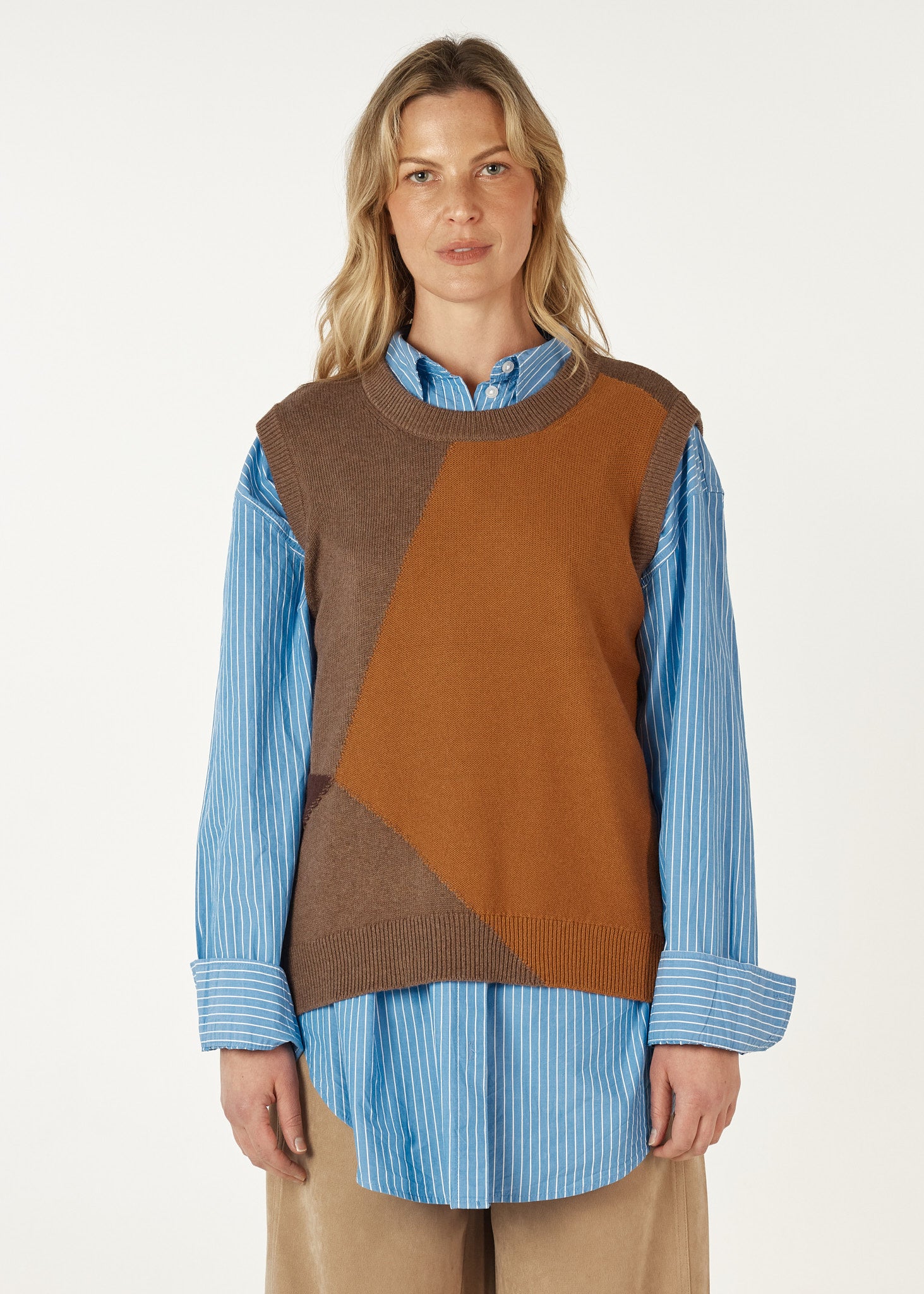 Et La Mer | Zaket & Plover DIAMOND DAPPER VEST IN BARK